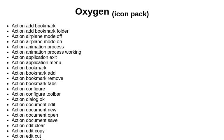 Oxygen (icon pack) ― Perchance Generator