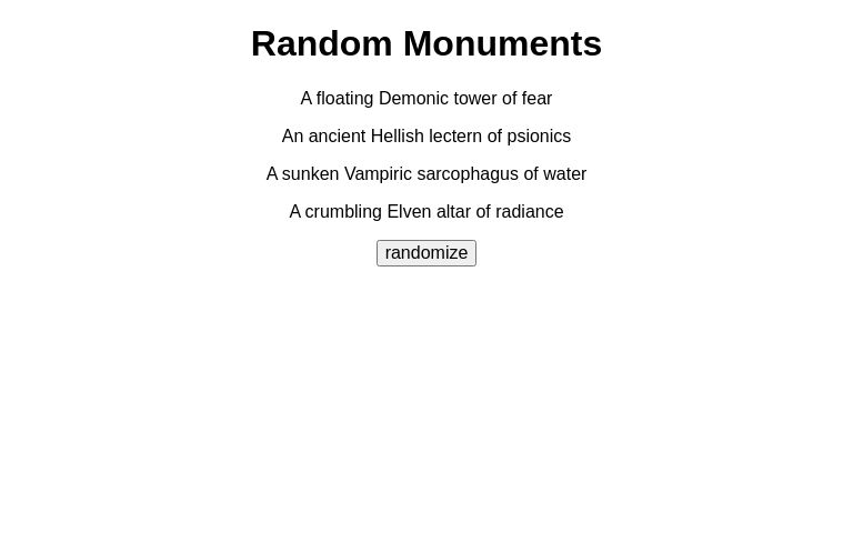 Random Monuments ― Perchance Generator