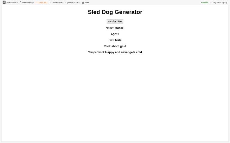 Sled Dog Generator
