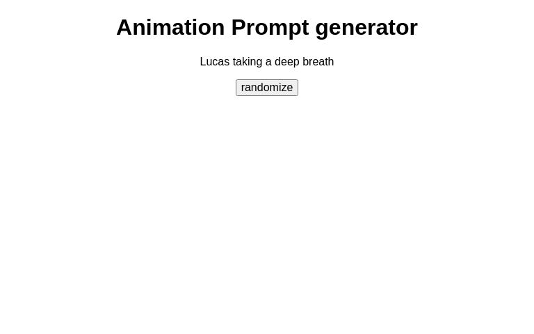 Animation Prompt generator