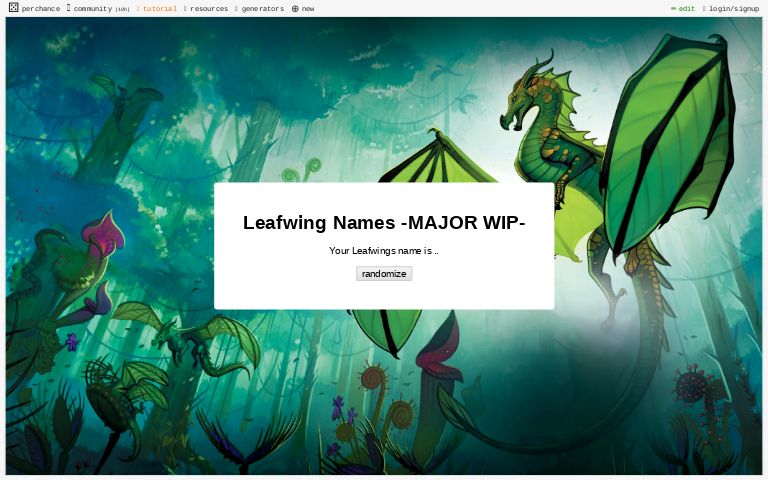 Leafwing Names -MAJOR WIP- ― Perchance Generator