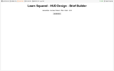 Learn Squared - HUD Design - Brief Builder ― Perchance Generator
