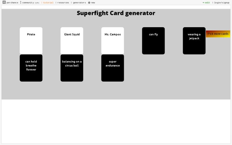 Superfight Card generator