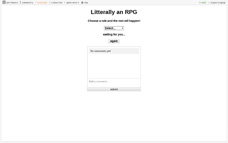 Litterally an RPG ― Perchance Generator