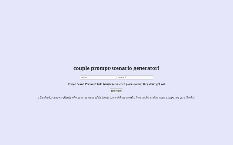 couple prompt/scenario generator!