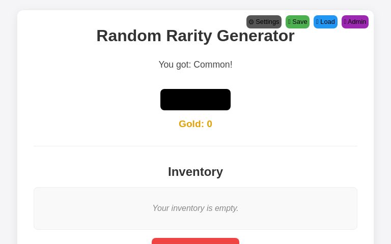 Random Rarity Generator