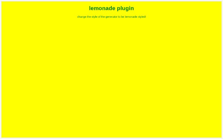 lemonade plugin