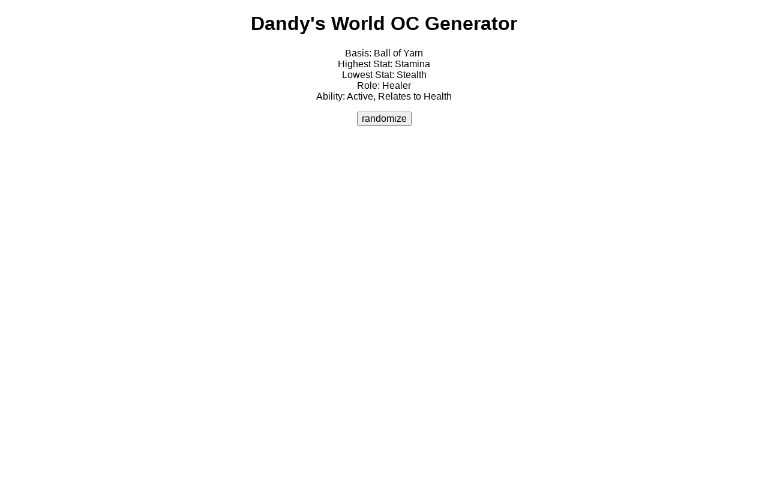 Dandy's World OC Generator