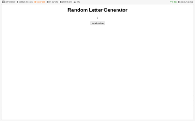 Random Letter Generator