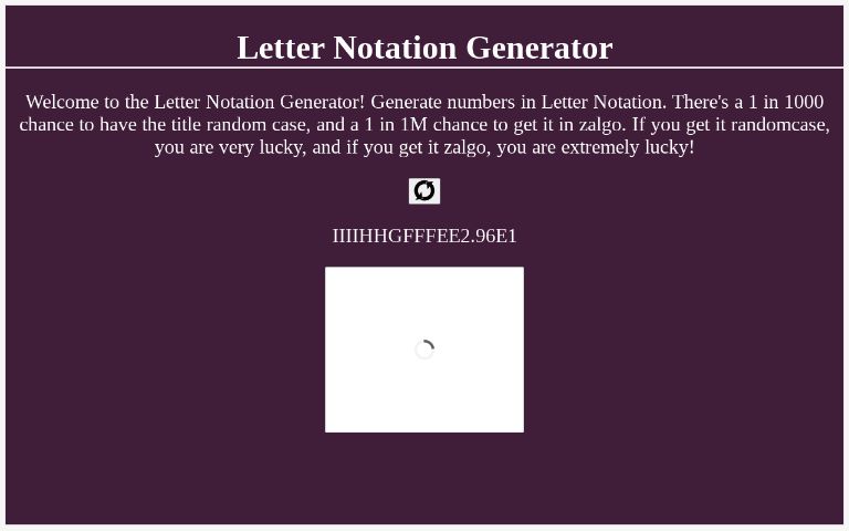 Letter Notation Generator