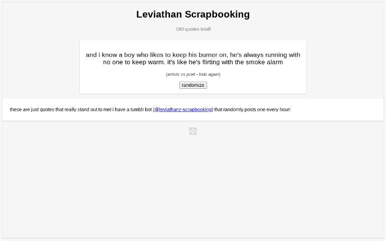 Leviathan Scrapbooking ― Perchance Generator