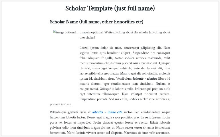 Scholar Template (just full name) ― Perchance Generator