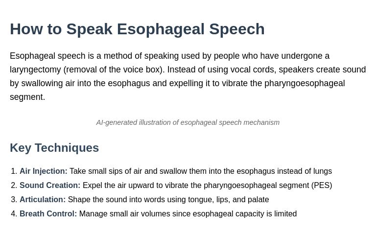 How to Speak Esophageal Speech ― Perchance Generator