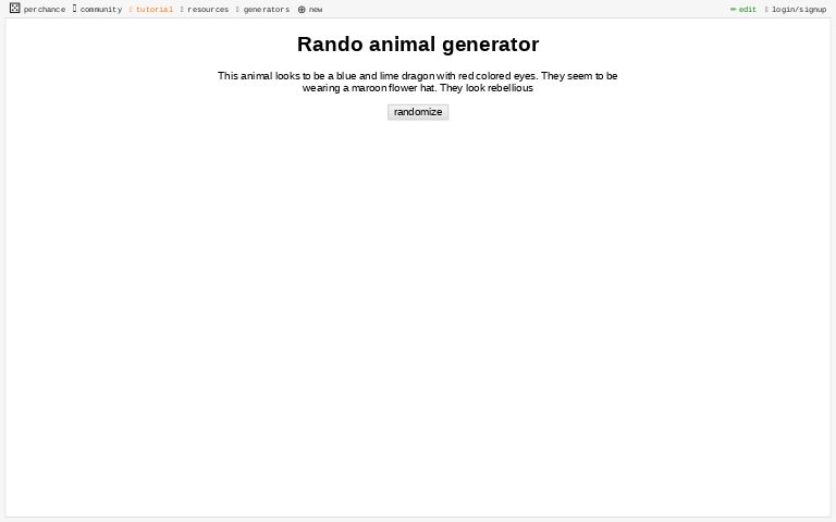 Rando animal generator