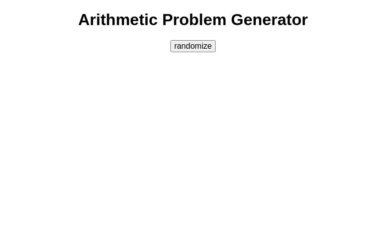 Arithmetic Problem Generator
