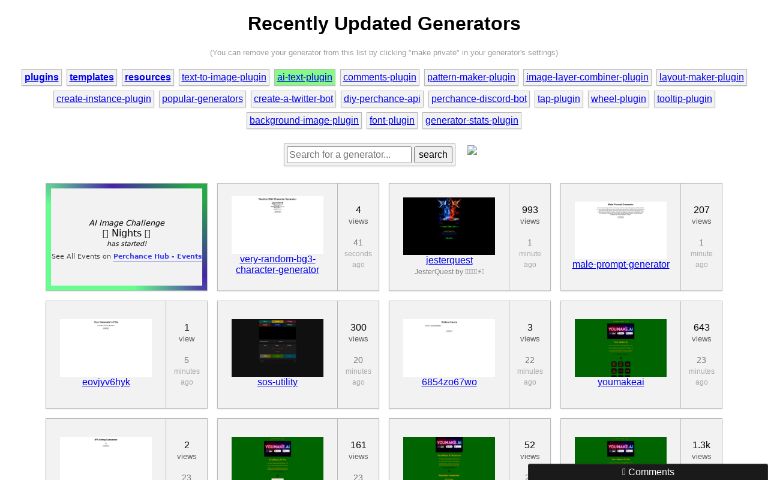 Recently Updated Generators