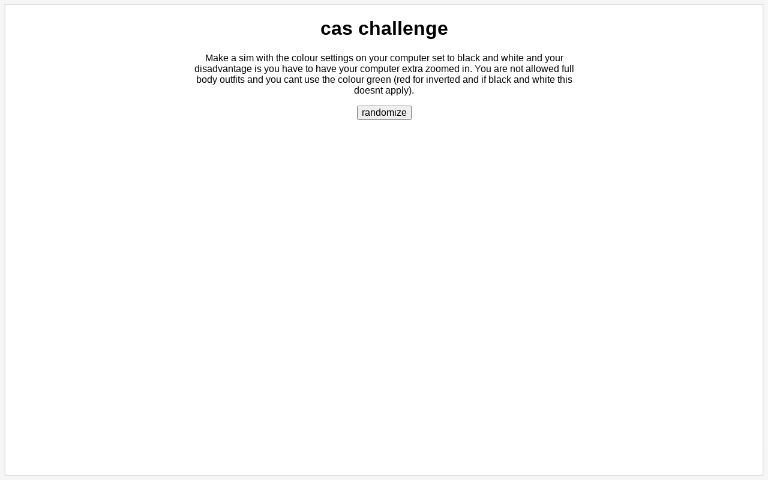 cas challenge ― Perchance Generator