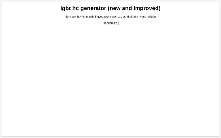 lgbt hc generator (new and improved)