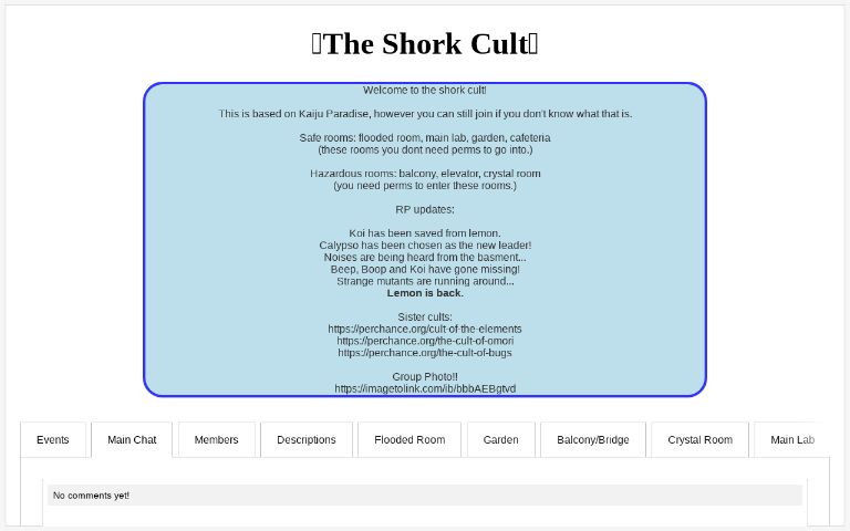 🦈The Shork Cult🦈 ― Perchance Generator