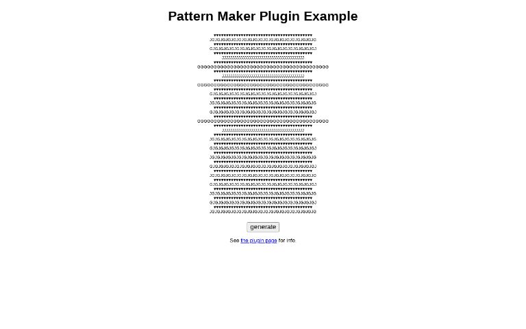Pattern Maker Plugin Example