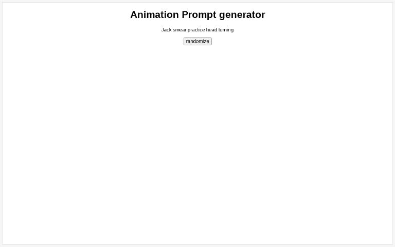 Animation Prompt generator