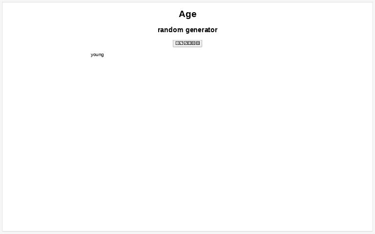 Age ― Perchance Generator