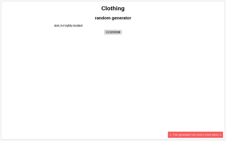 Clothing ― Perchance Generator