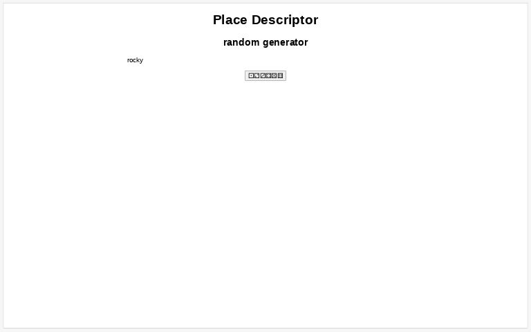 Place Descriptor ― Perchance Generator