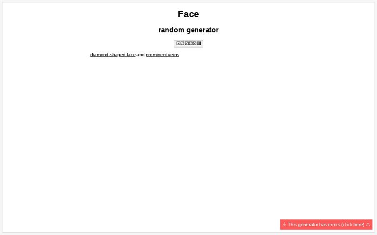 Face ― Perchance Generator