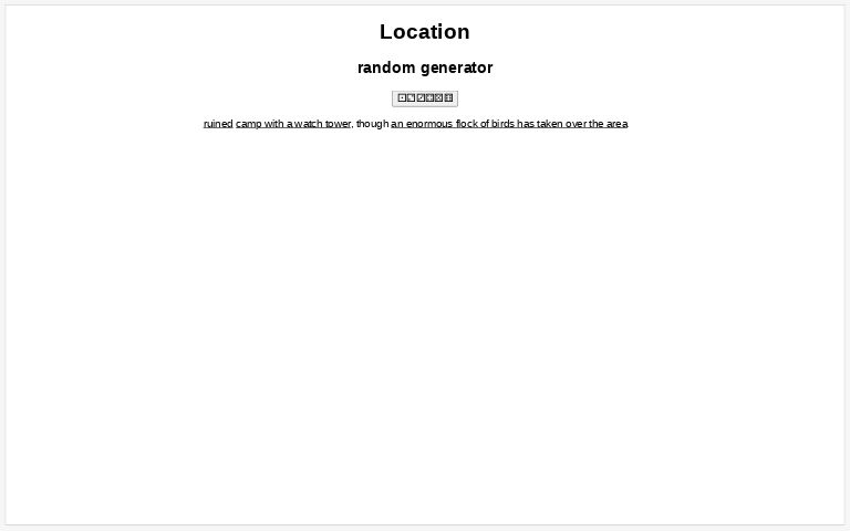 Location ― Perchance Generator