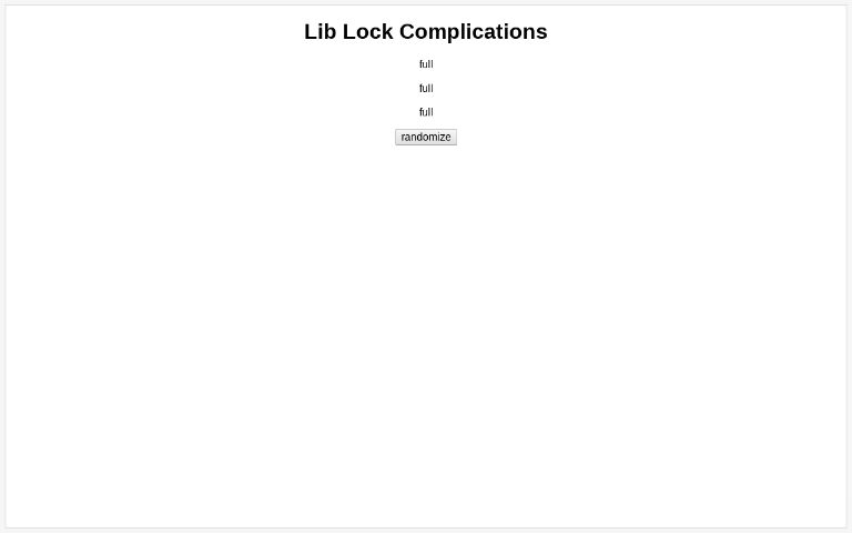 Lib Lock Complications ― Perchance Generator