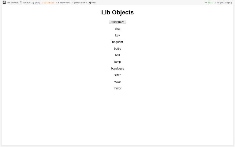 Lib Objects ― Perchance Generator