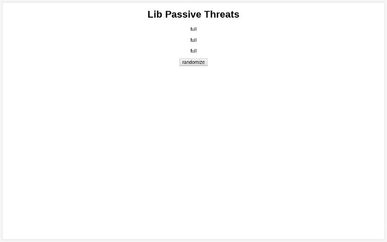 Lib Passive Threats ― Perchance Generator