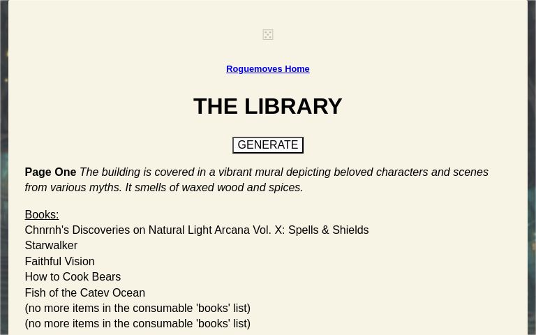 Library/Books ― Perchance Generator