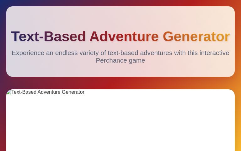 Text-Based Adventure Generator