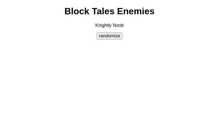 Block Tales Enemies ― Perchance Generator