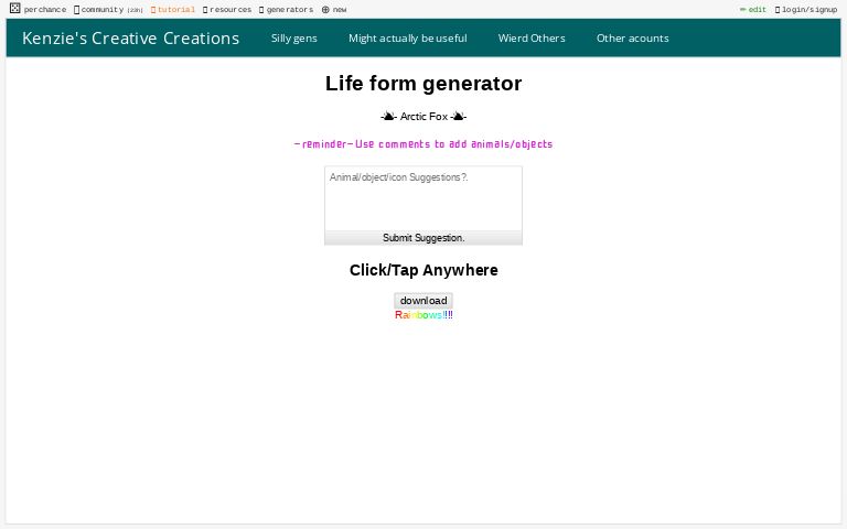 Life form generator