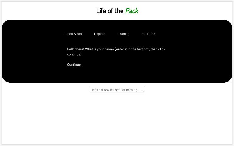 Life of The Pack - An Online Wolf Game ― Perchance Generator