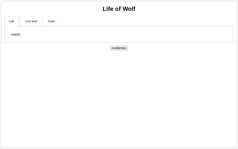 Life of Wolf ― Perchance Generator