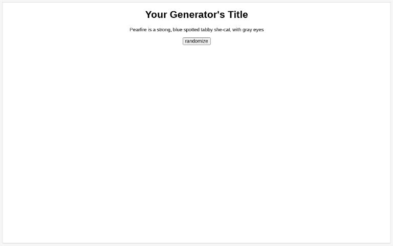 Life Story ― Perchance Generator