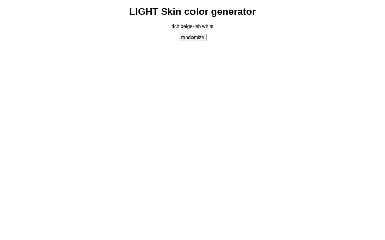 LIGHT Skin color generator