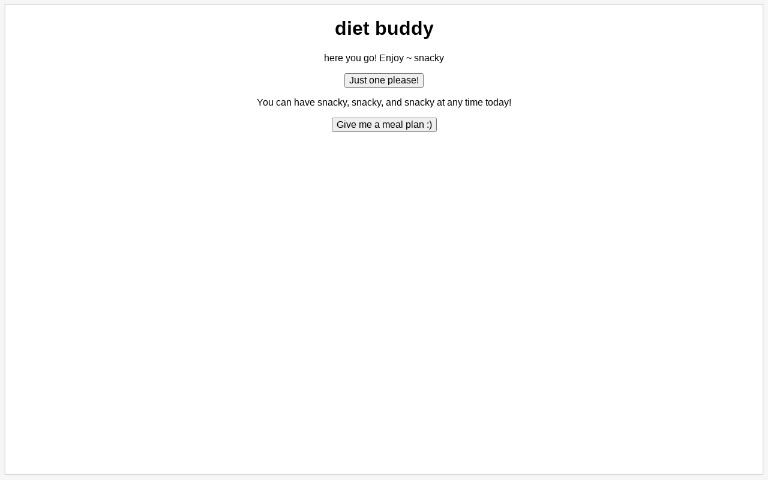 diet buddy ― Perchance Generator