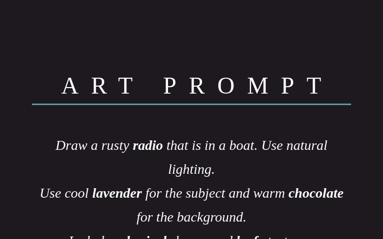 Art Prompt Generator