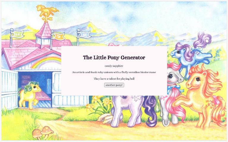 The Little Pony Generator
