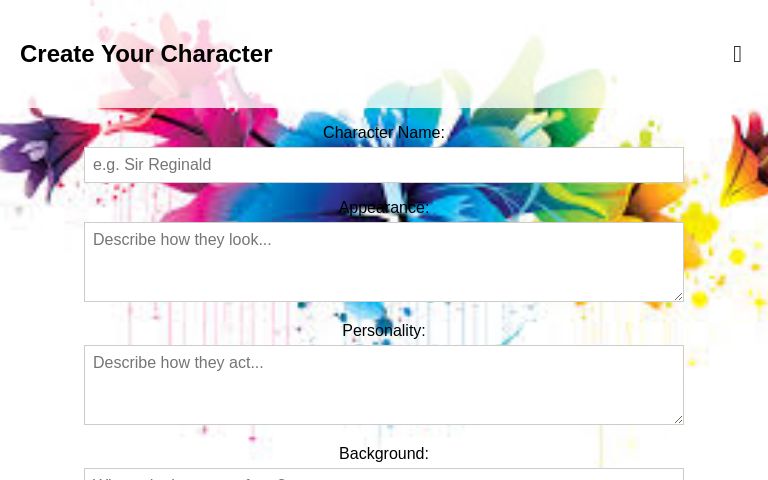 Create Your Character ― Perchance Generator