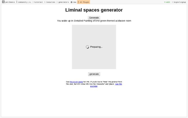 Liminal spaces generator