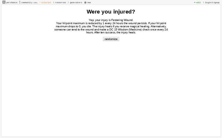 Were you injured? ― Perchance Generator