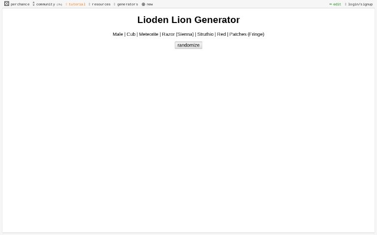 Lioden Lion Generator