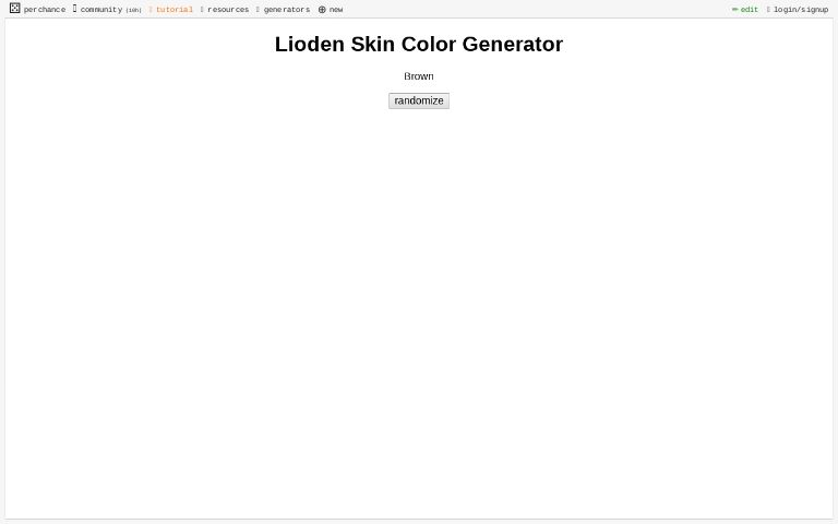 Lioden Skin Color Generator