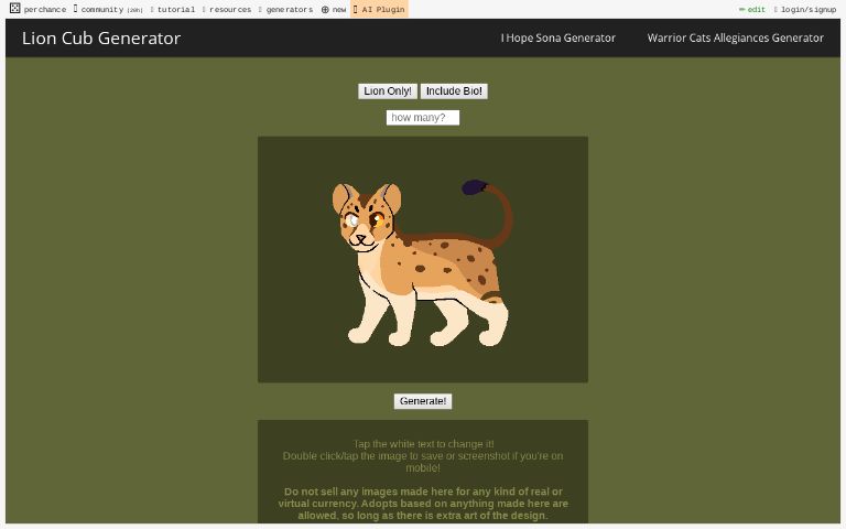 Lion Cub Generator